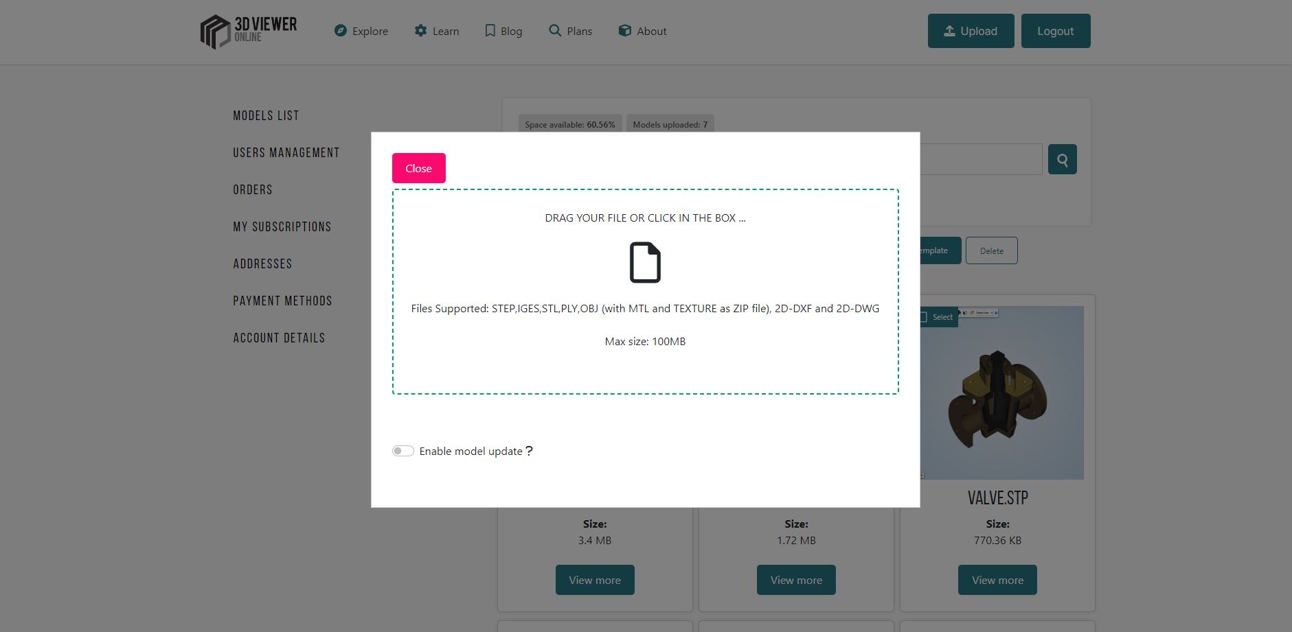 How to view a OBJ file with 3DVieweronline - 3DVieweronline